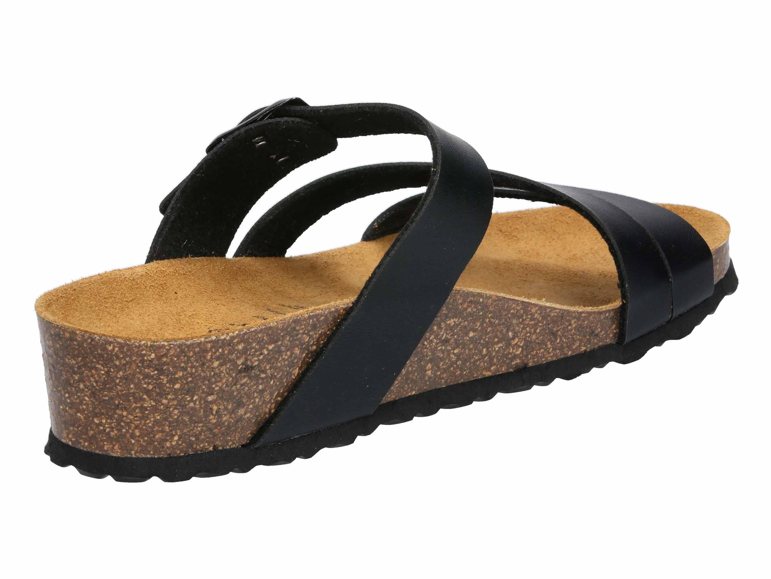 LICO Glitter Mule women's black synthetic adjustable buckles LICO ...