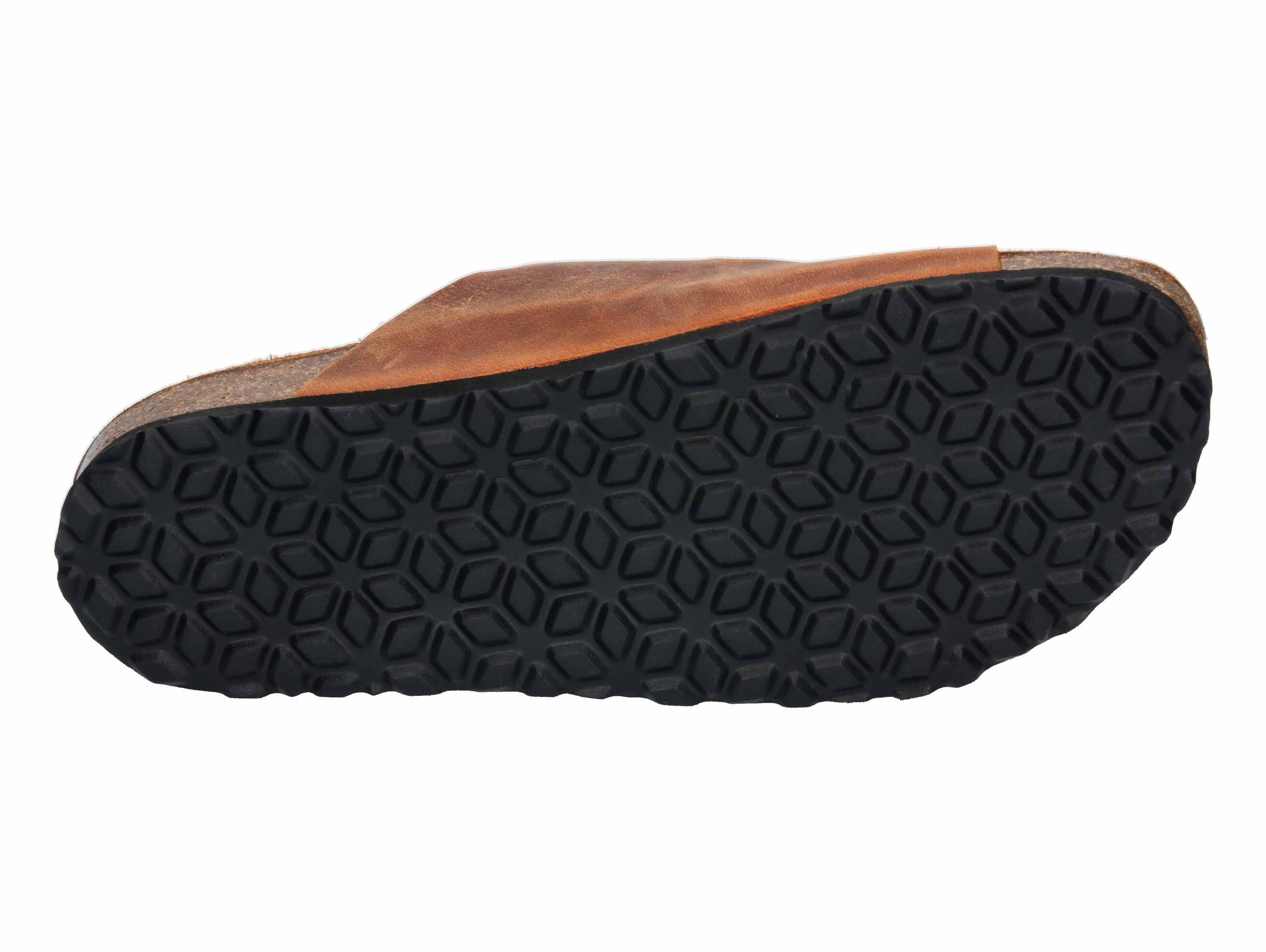 LICO Alvaro leather slipper brown, adjustable buckles, EVA sole LICO ...