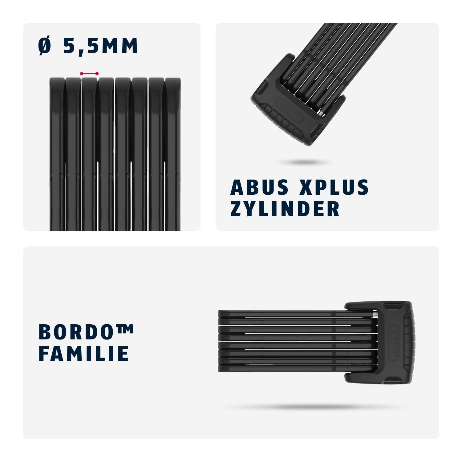 Folding anti-theft lock + bracket Abus Granit XPlus 6500K SH - Decathlon