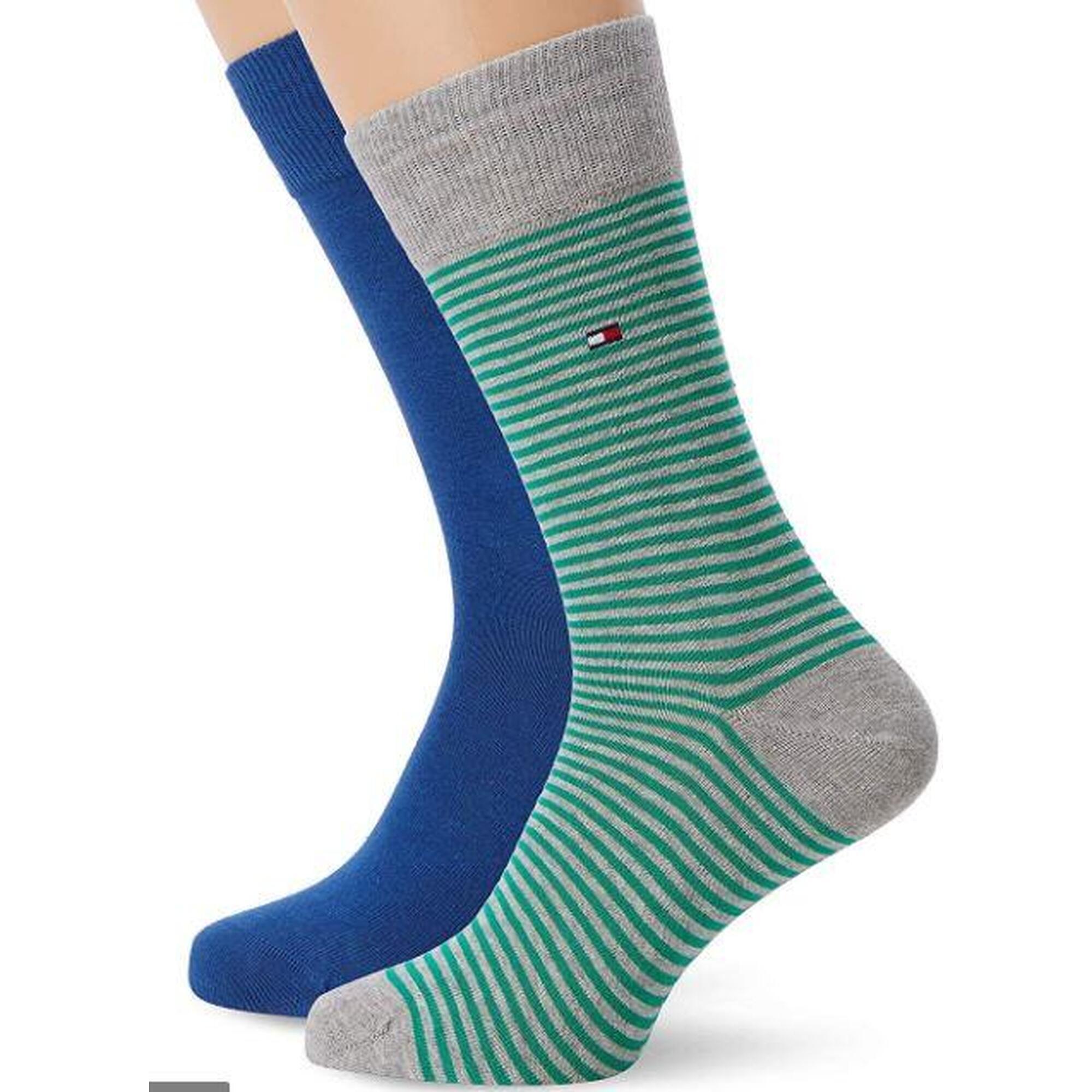 Chaussettes à rayures pour hommes Tommy Hilfiger - Paquet de 2 en coton ...