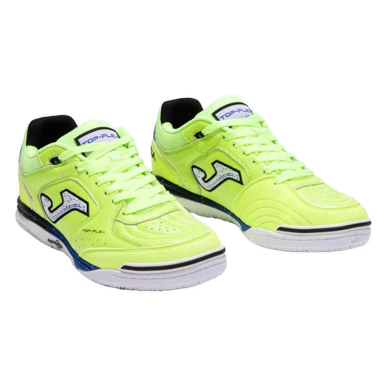 Mens Top Flex Rebound 25 Leather Indoor Football Shoes (Lime) - Decathlon