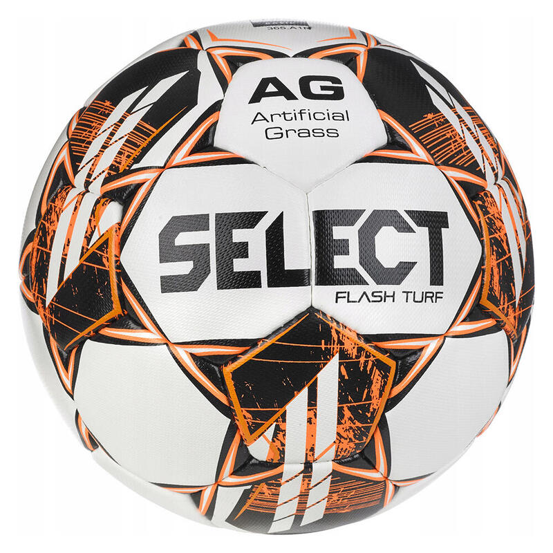 Ballon De Foot FLASH TURF T2617855 (Blanc / Orange / Noir) SELECT ...