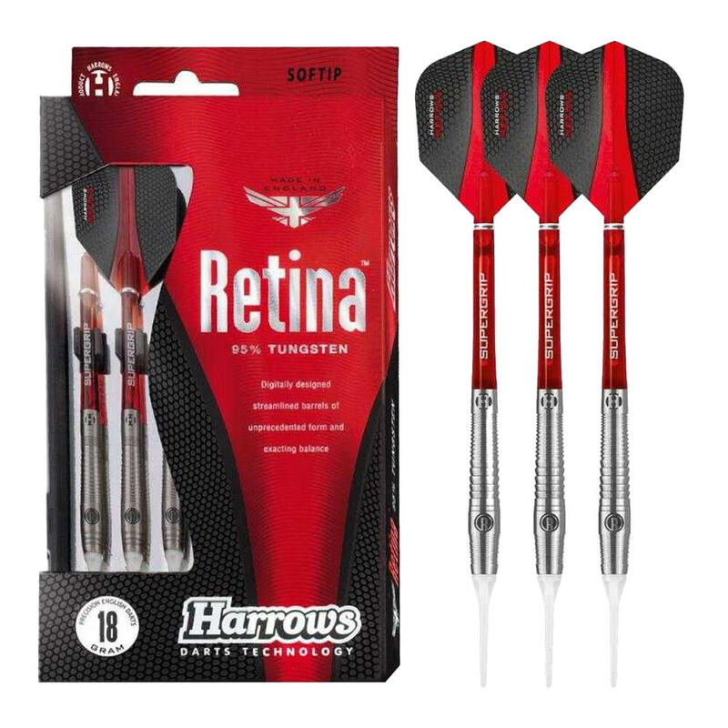 Fléchettes RETINA (Noir / Rouge) HARROWS | Decathlon