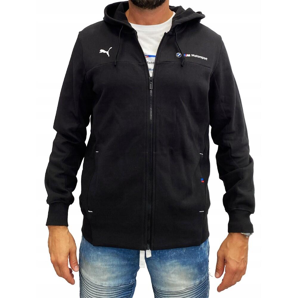 Felpa Con Cappuccio E Zip Intera BMW Uomo Puma Motorsport Nero PUMA ...