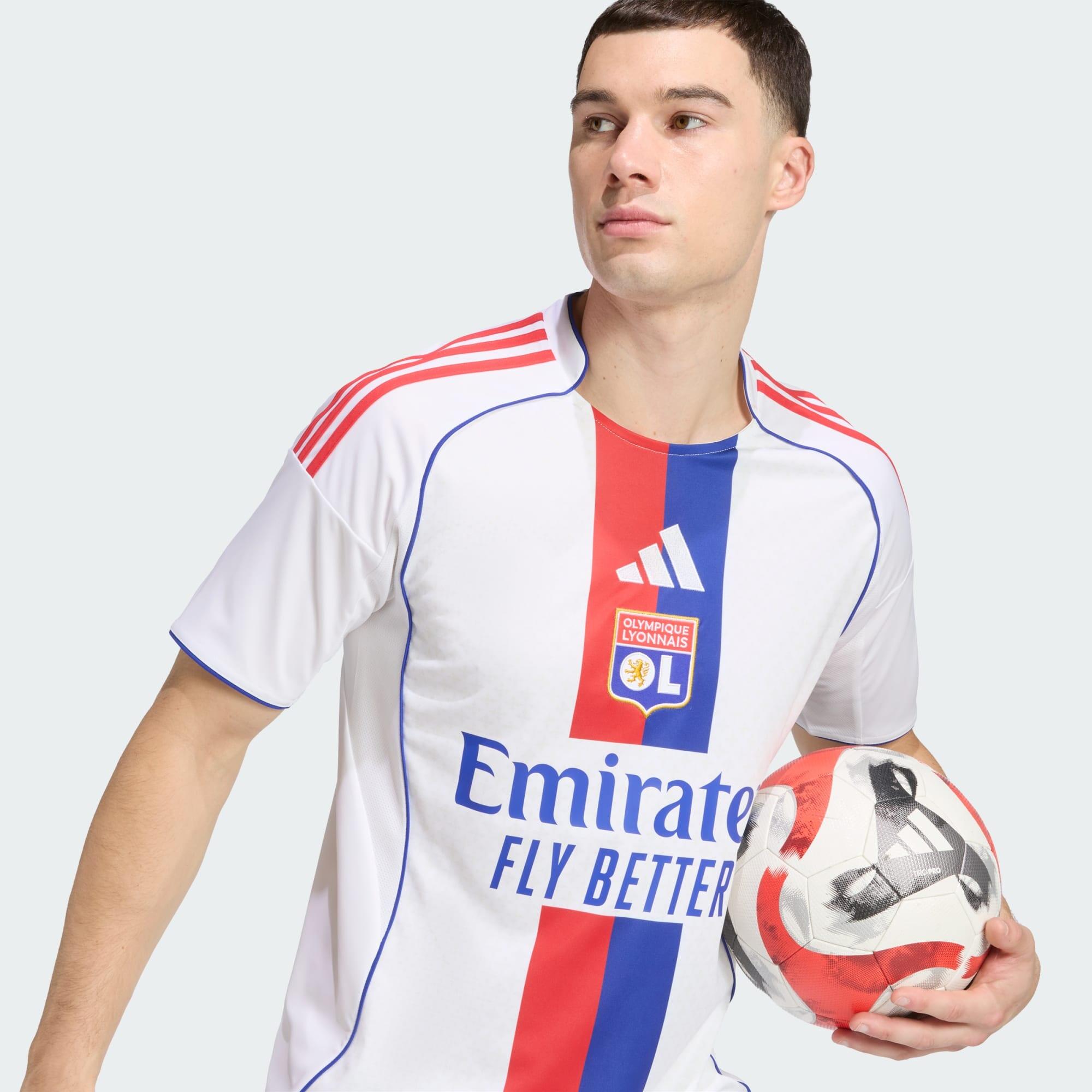 Camiseta 1.ª equipación Olympique de Lyon 25/26 ADIDAS | Decathlon