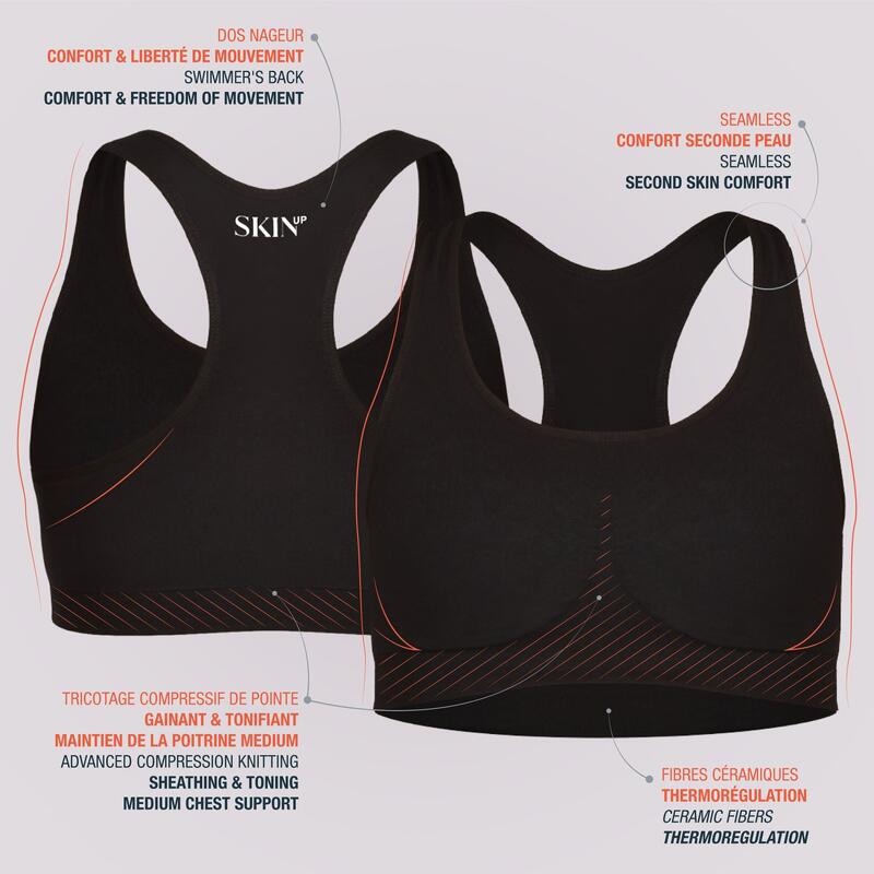 Brassière femme LIFT - compression modérée - SKINUP Sport SKINUP ...