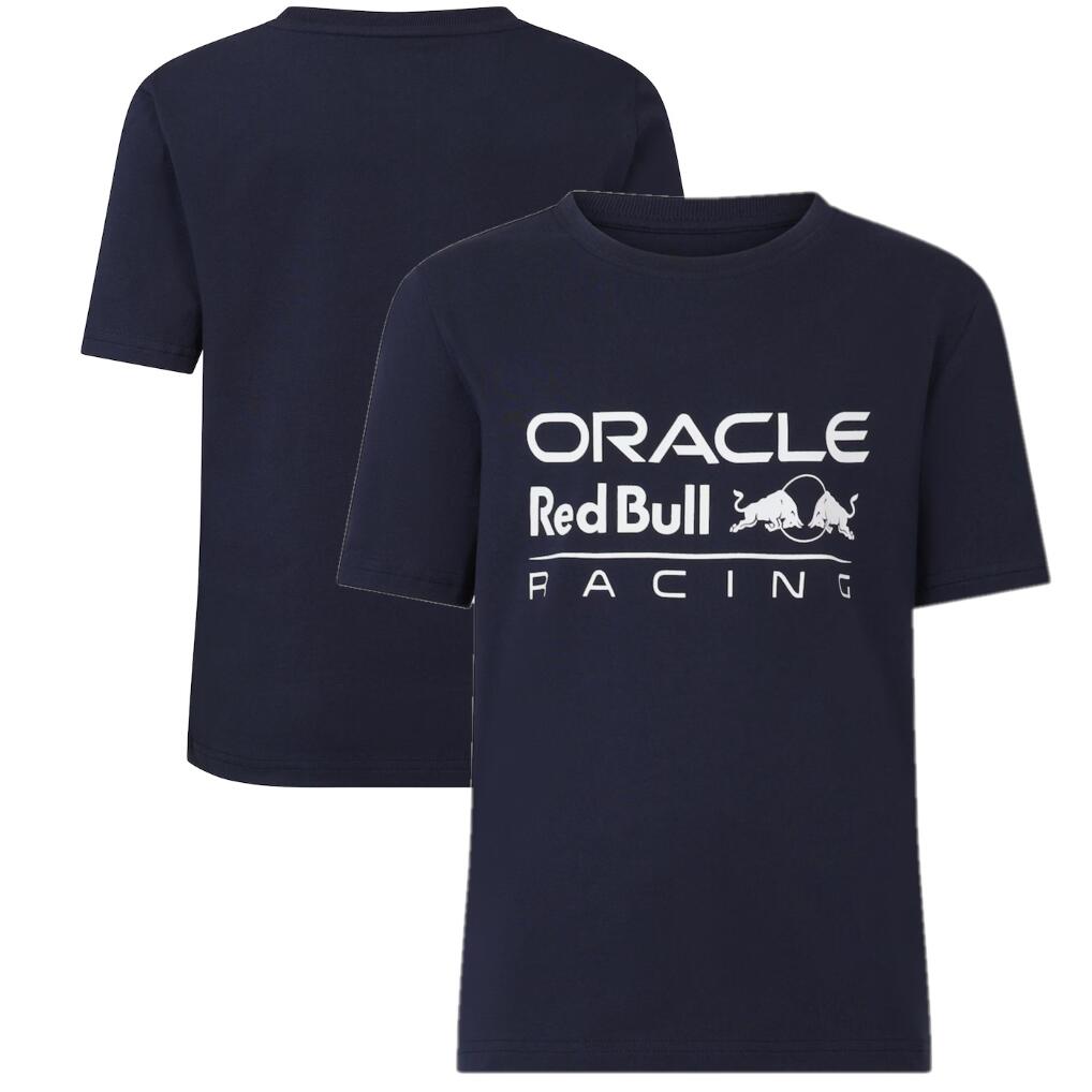 Red Bull Racing T-Shirt Castore Oracle F1 Kid's Navy Large Logo Top ...
