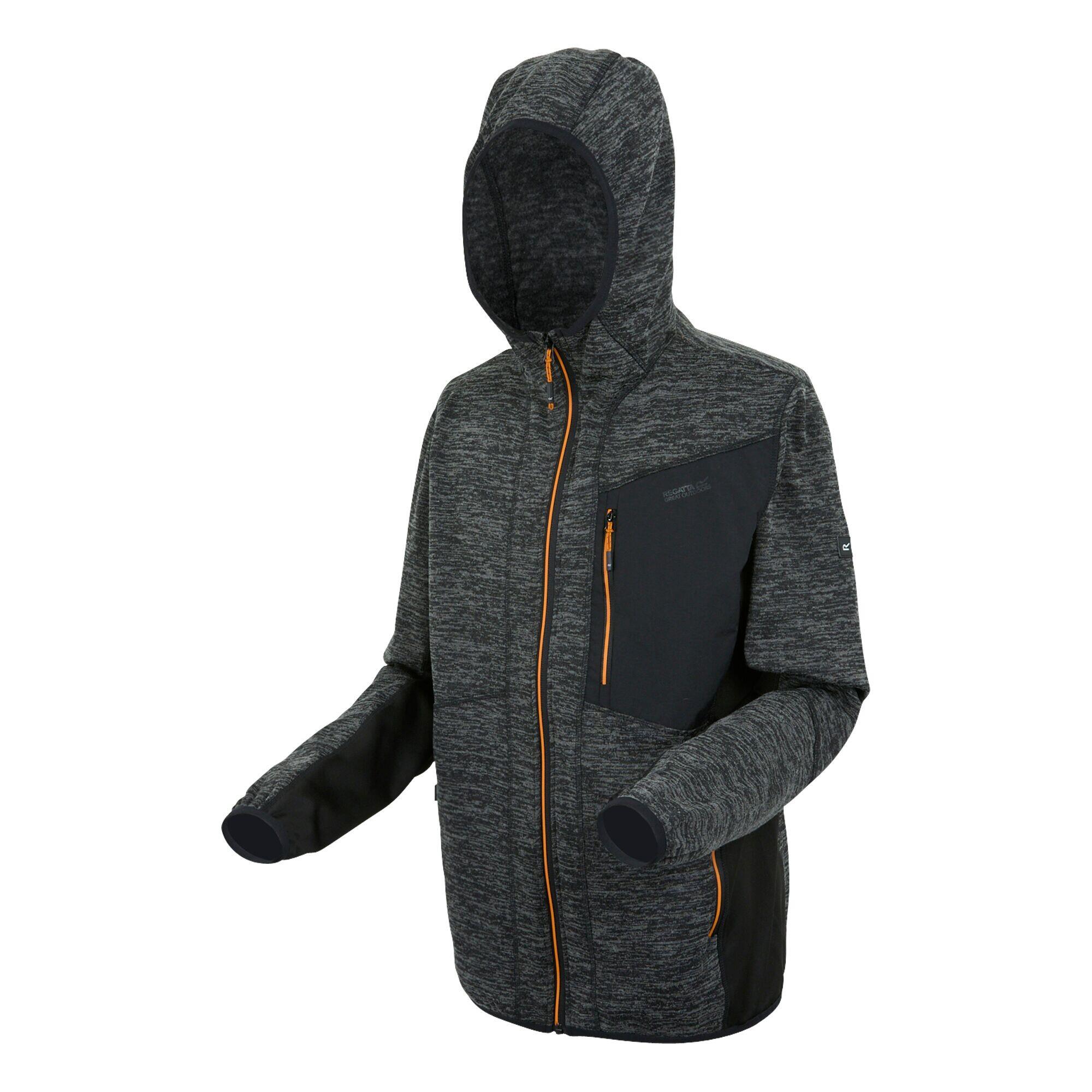 Mens Alven Full Zip Fleece Jacket (Ash Marl/Black/Fox) | Decathlon