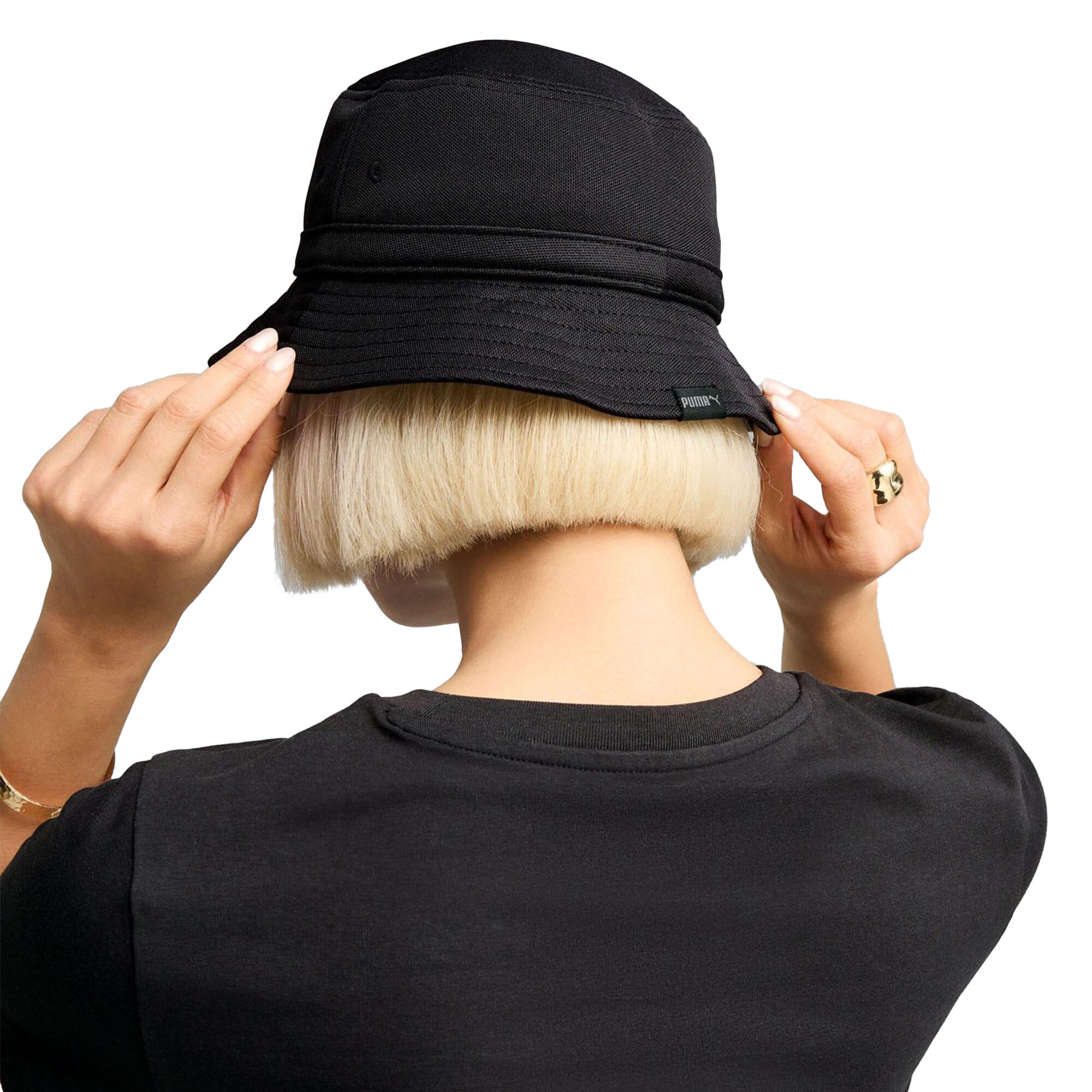 Unisex Adult Premium Essential Logo Bucket Hat (Black) PUMA | Decathlon