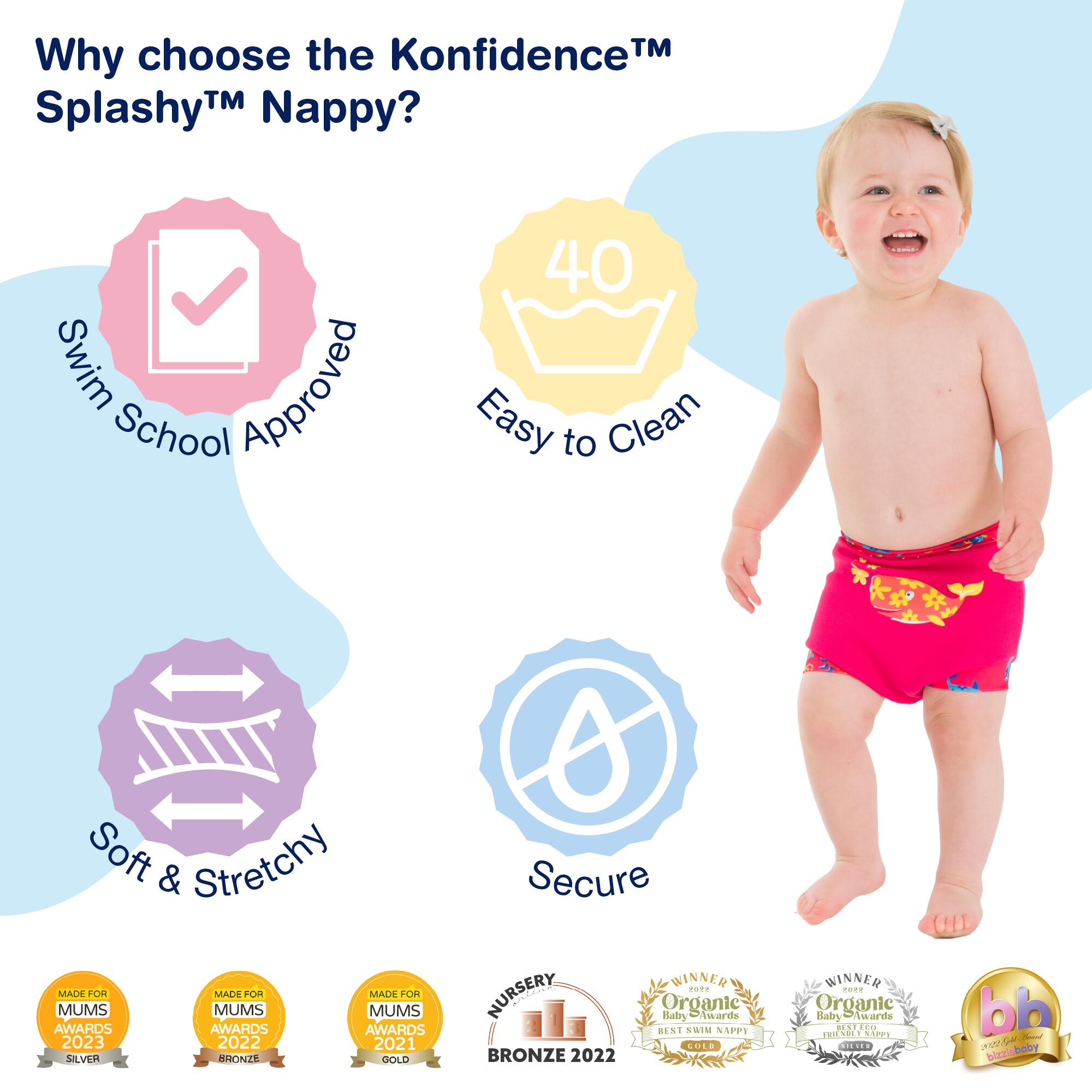 Splashy™ Nappy - Reusable e-Flex™ Swim Nappy With Leak Free Design ...