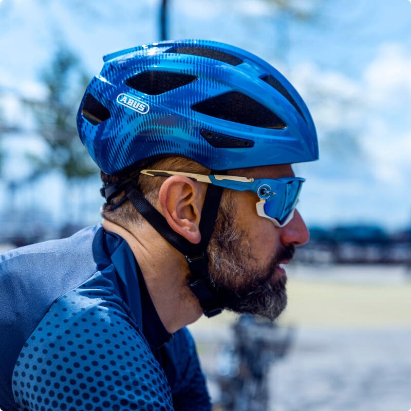 Kask rowerowy szosowy „Macator”, niebieski ABUS | Decathlon