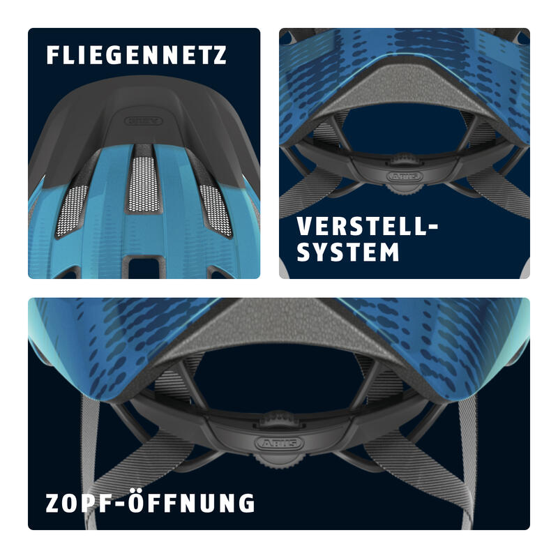 Kask rowerowy szosowy „Macator”, niebieski ABUS | Decathlon