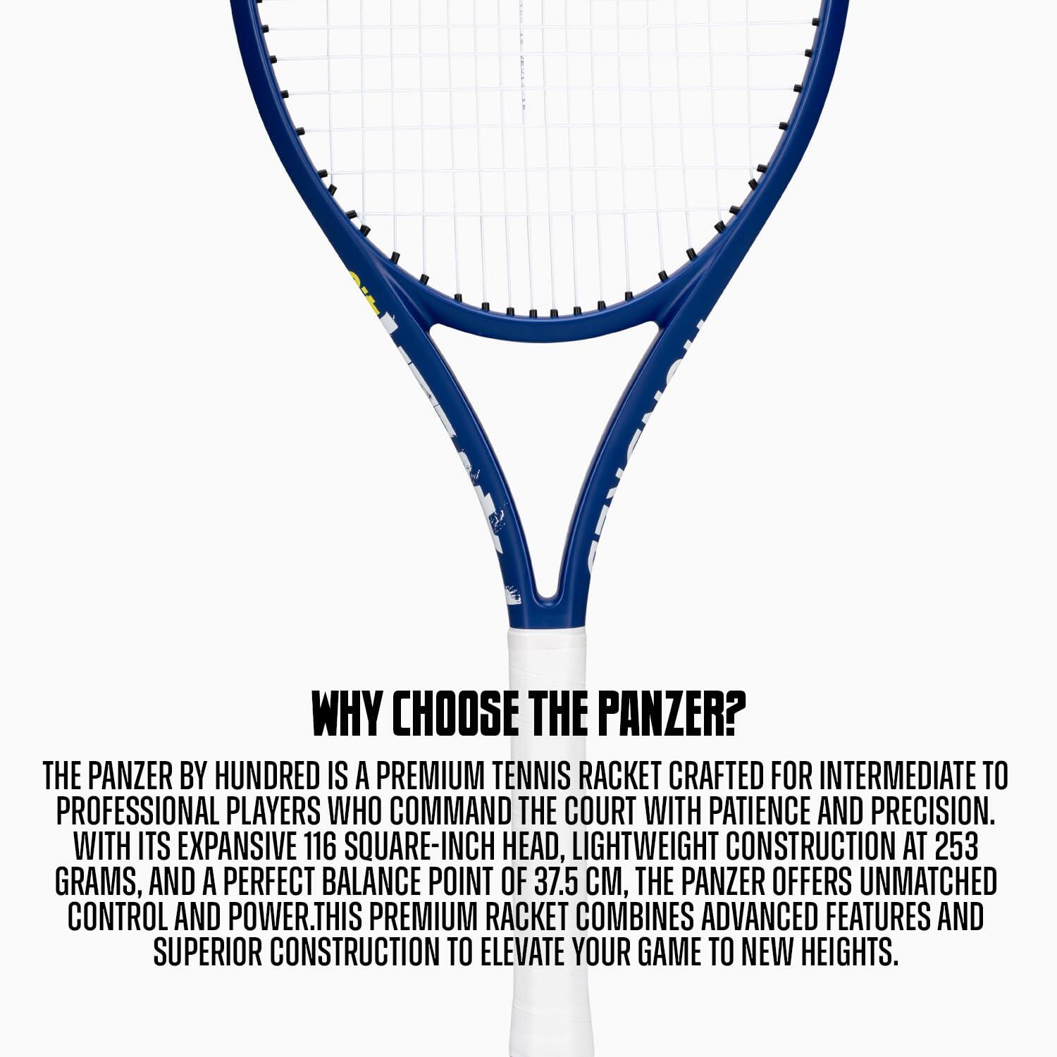 Racchetta Hundred Panzer 253g | Head Heavy | Custodia | Grip 2 HUNDRED | Decathlon