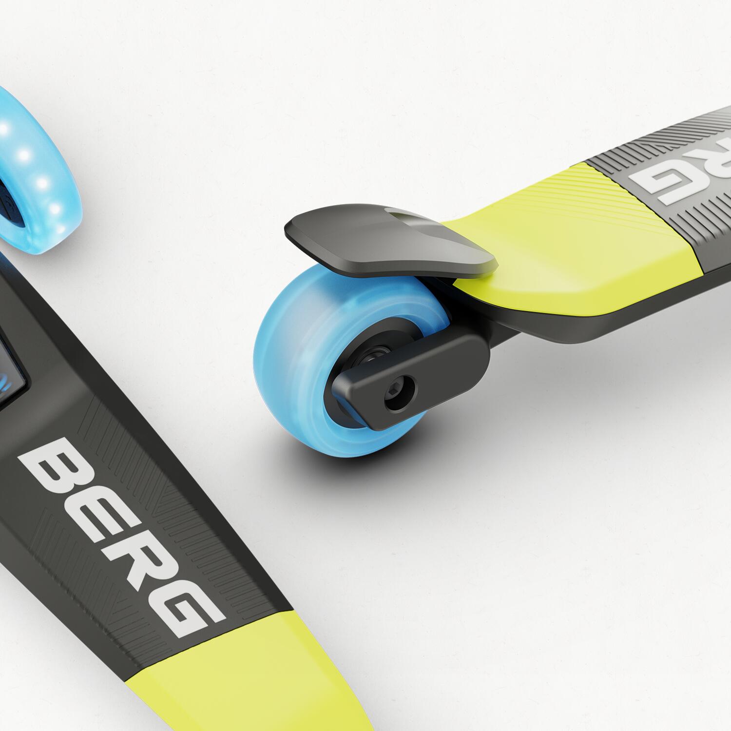 Monopattino per Bambini, 2+ Anni, Pieghevole, LED-Deck, Nexo Lime ...