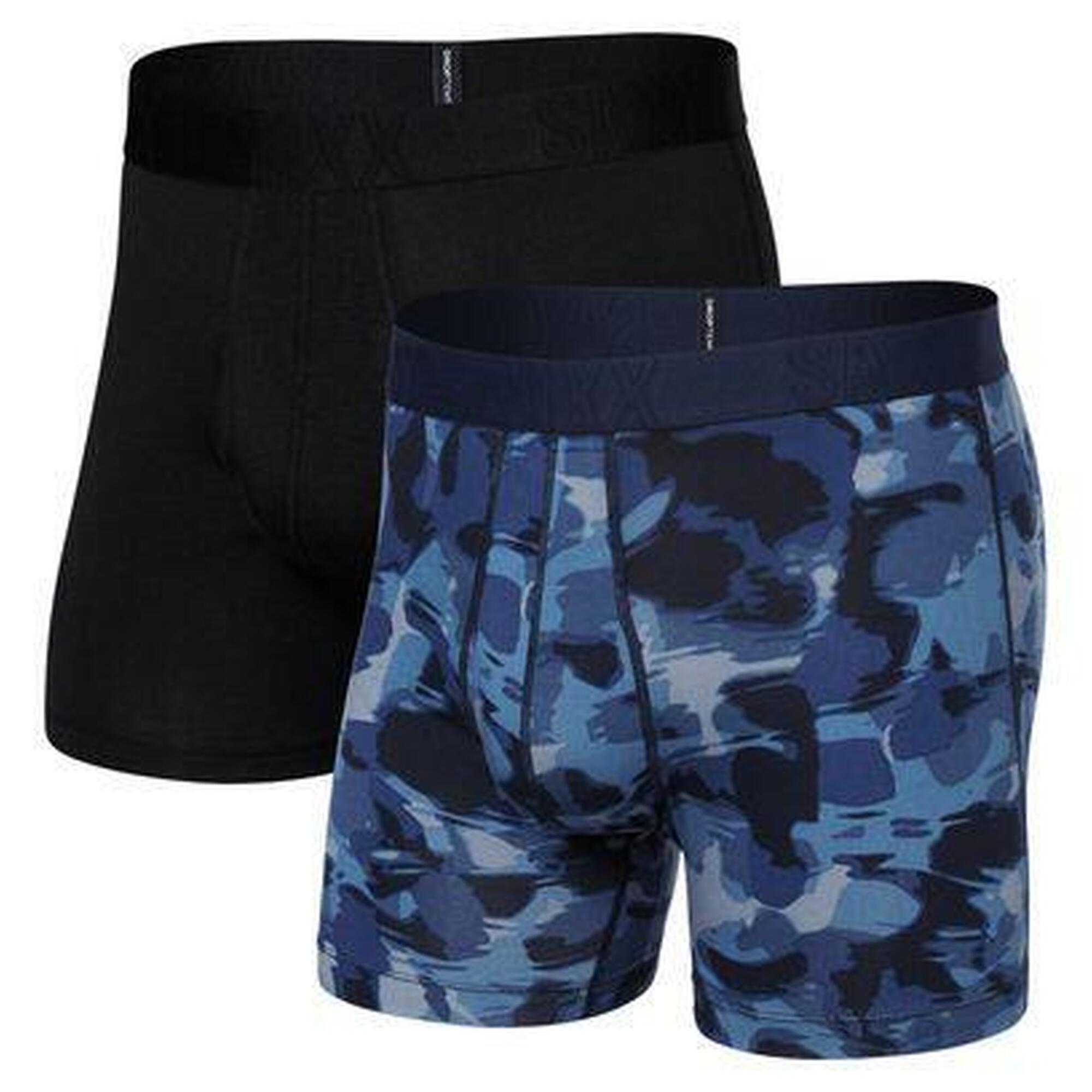 Pack 2 boxers SAXX DropTemp Cooling Cotton Fly — Daybreak Camo/Noir ...