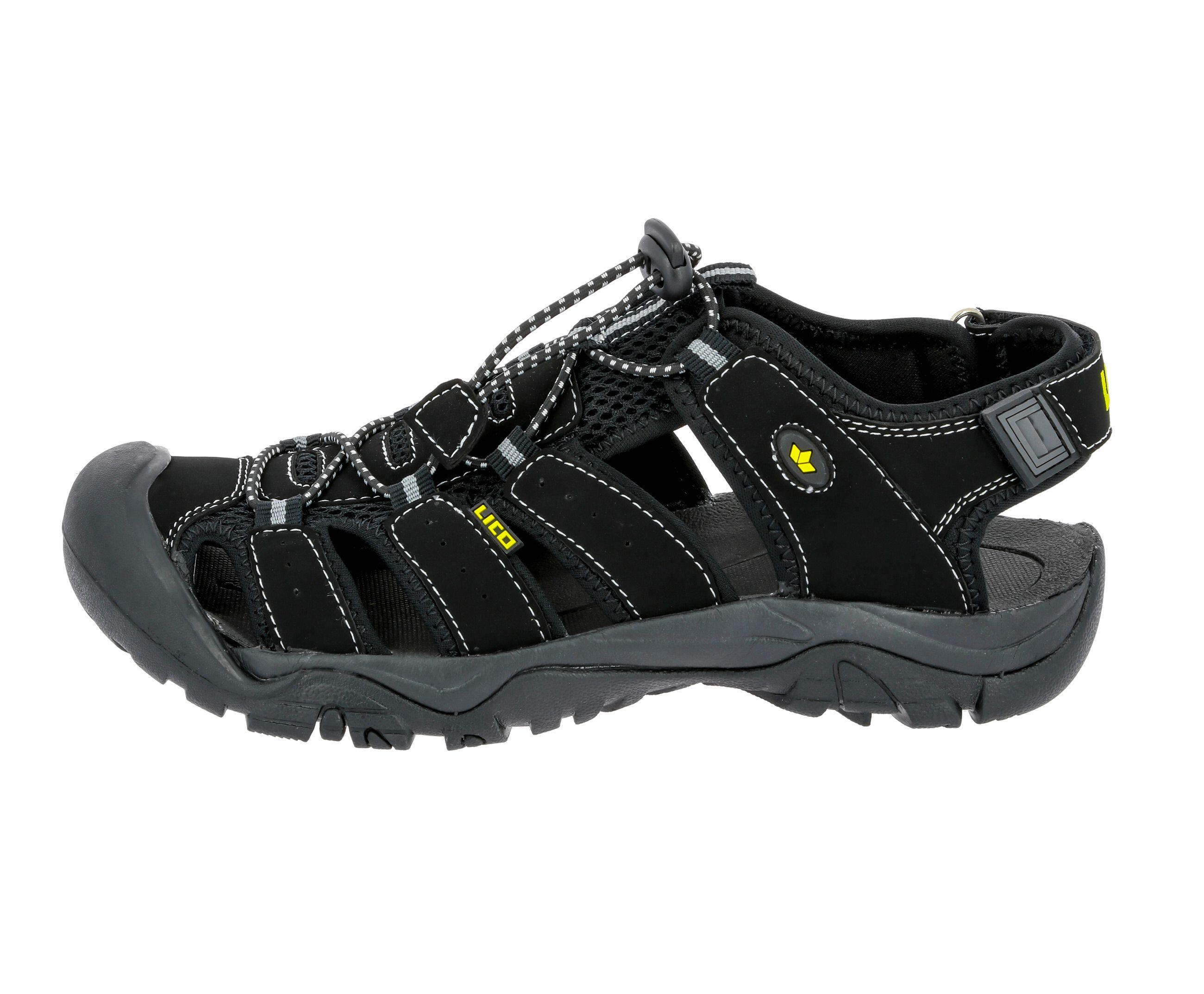 LICO Miami Synthetic Sandal with Quick Lacing Black Size 45 LICO | Decathlon
