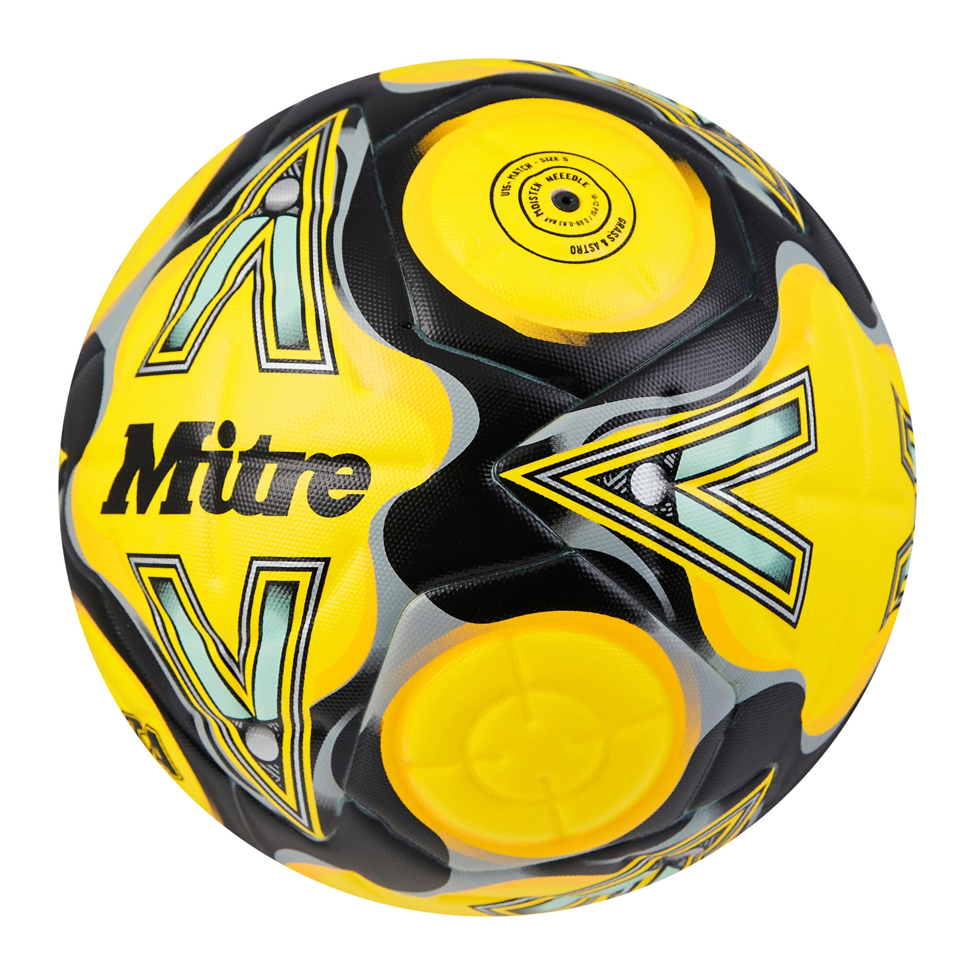 Delta Evo 2024 Football (Fluorescent Yellow/Black/Grey) | Decathlon