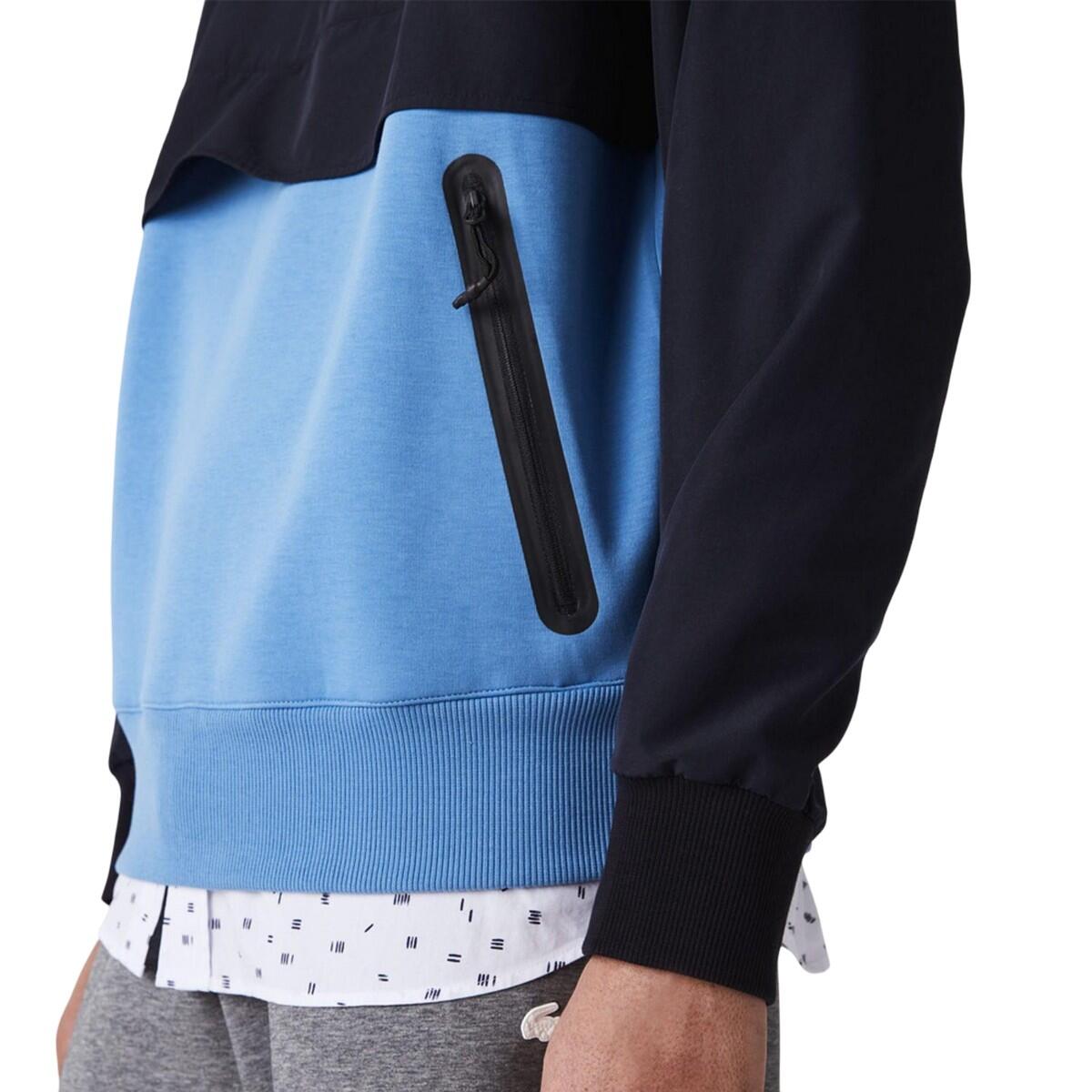 Mens Dual Material Pull Over Jacket (Navy) LACOSTE | Decathlon