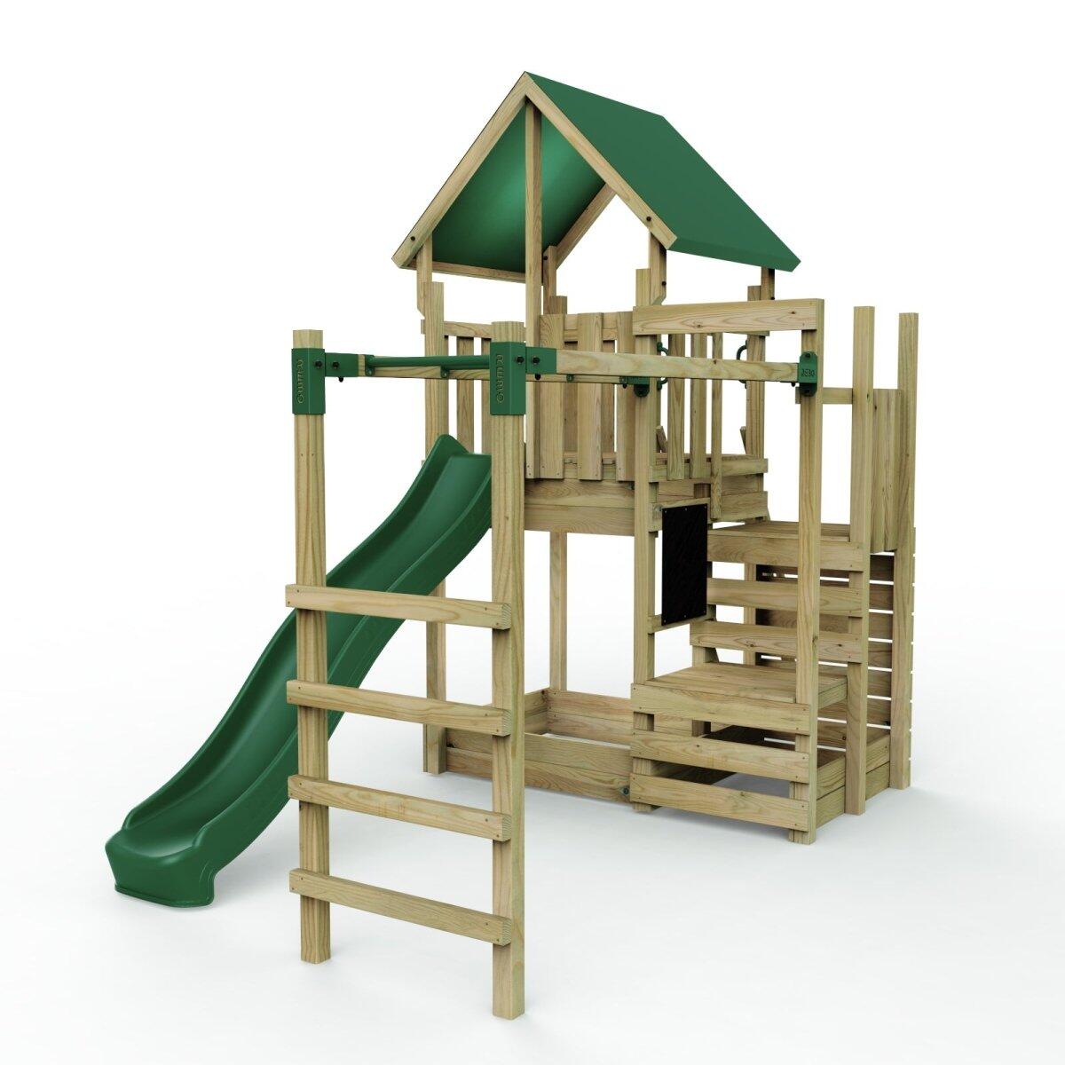 Rebo Modular Wooden Climbing Frame Adventure Playset - M11 Stepup ...