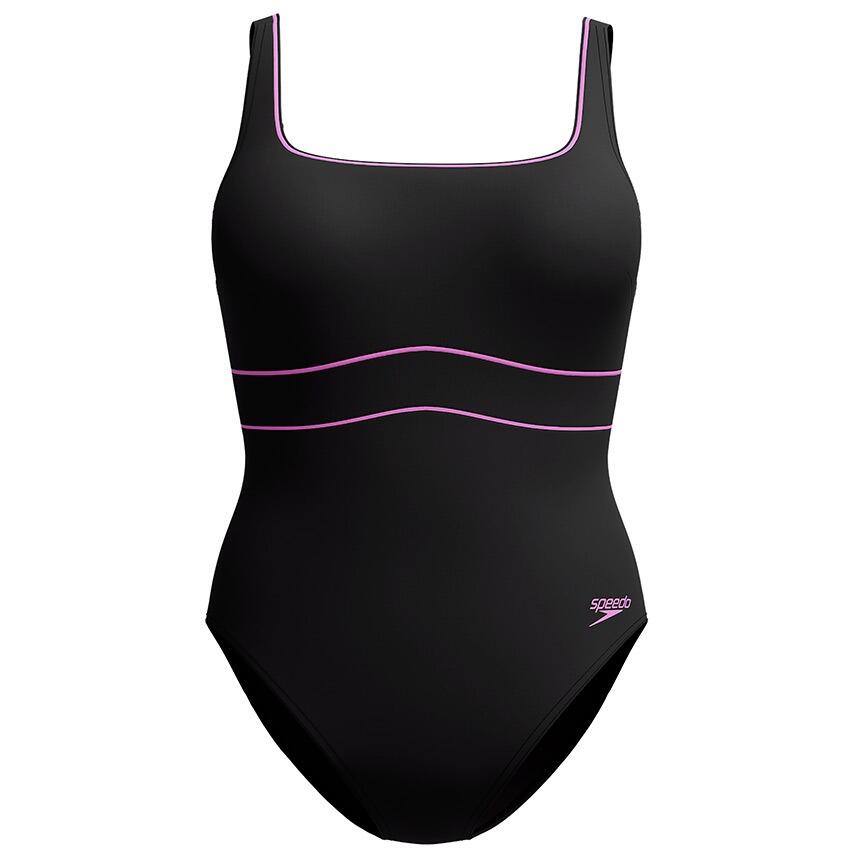 Speedo Shaping Contour Eclipse Swimsuit - Black/Pink SPEEDO | Decathlon