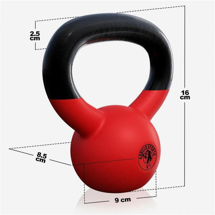 Kettlebell - SET 4kg + 8kg + 12kg, Gusseisen, Vinyl Beschichtung, Schwunghantel | Decathlon