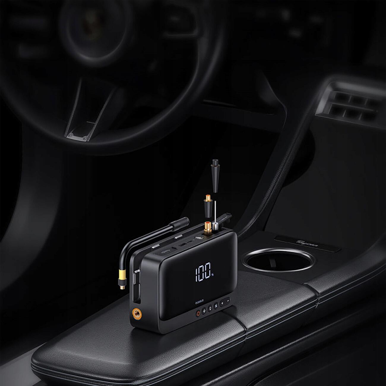 BASEUS Powerbooster 4in1 - 600A Starthilfe Powerbank Kompressor LED ...