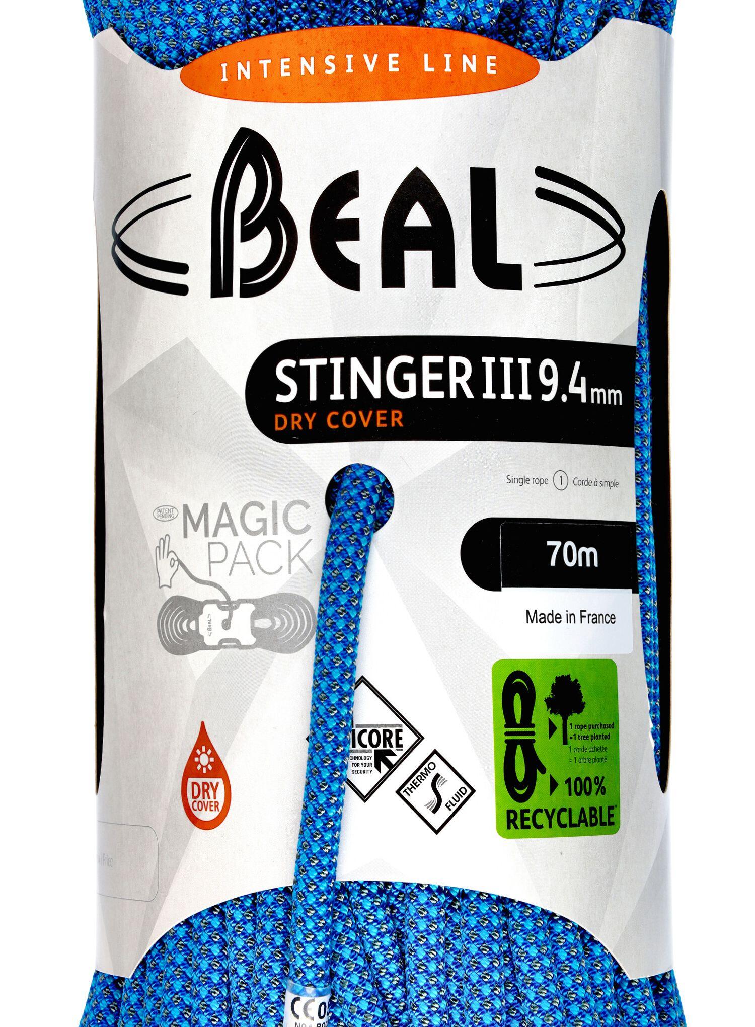 Lina dynamiczna Beal Stinger III 9,4 mm 70 m Unicore Dry Cover - blue ...