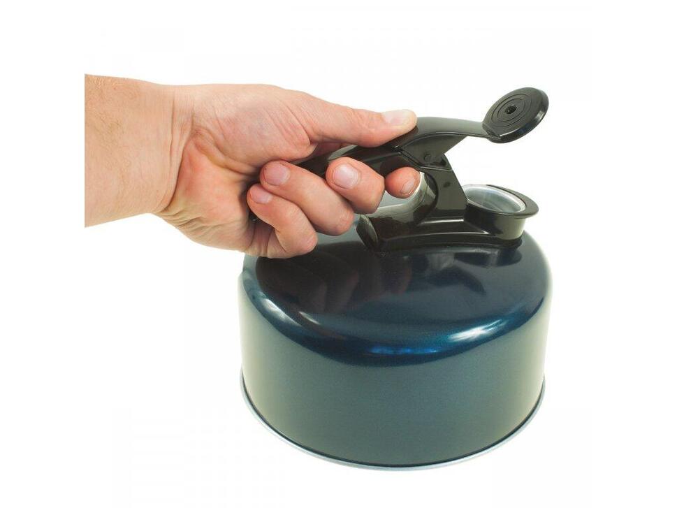 Highlander Small Aluminium Whistling Kettle Dark Navy Blue HIGHLANDER ...