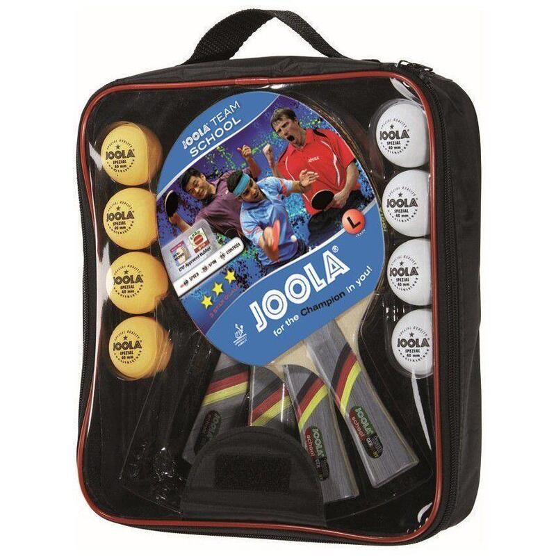 JOOLA - Set JOOLA Team School, 4 palete și 8 mingi, cu husă. | Decathlon