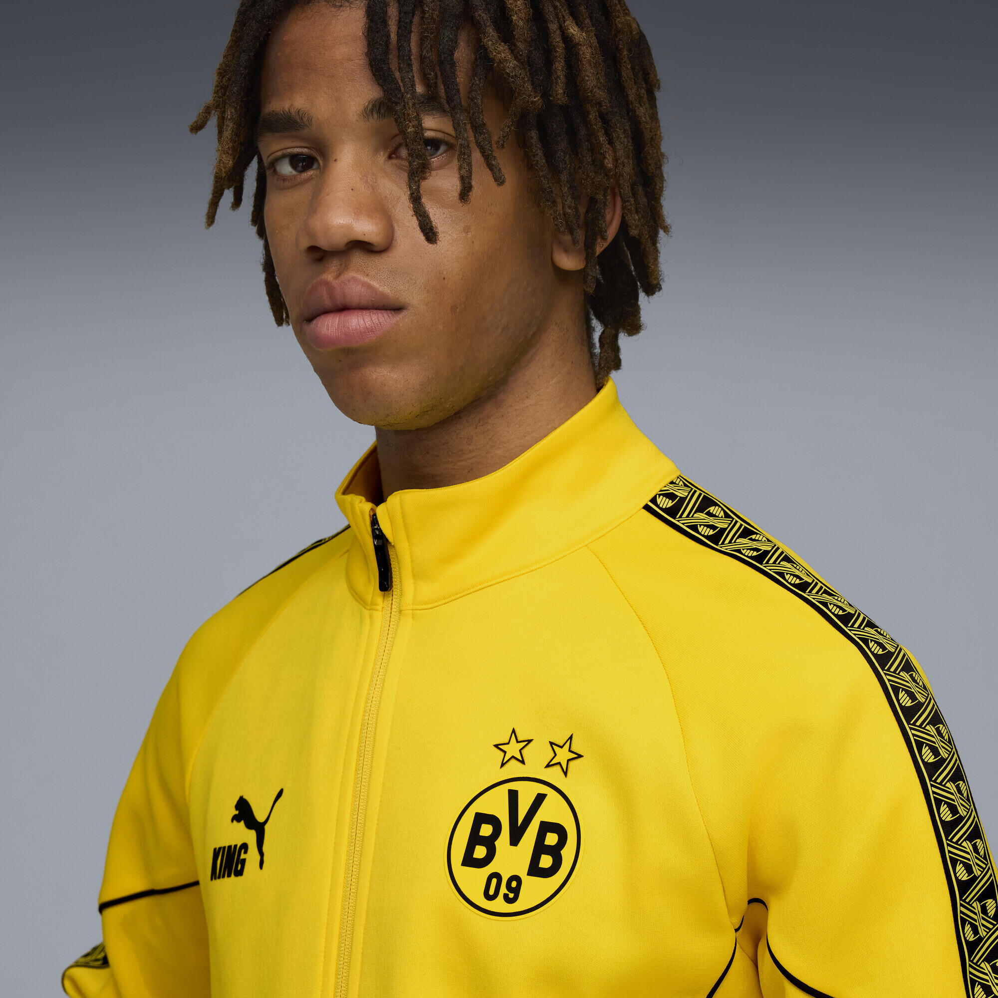 Borussia Dortmund KING Anthem Jacke Herren PUMA Faster Yellow Black PUMA | Decathlon