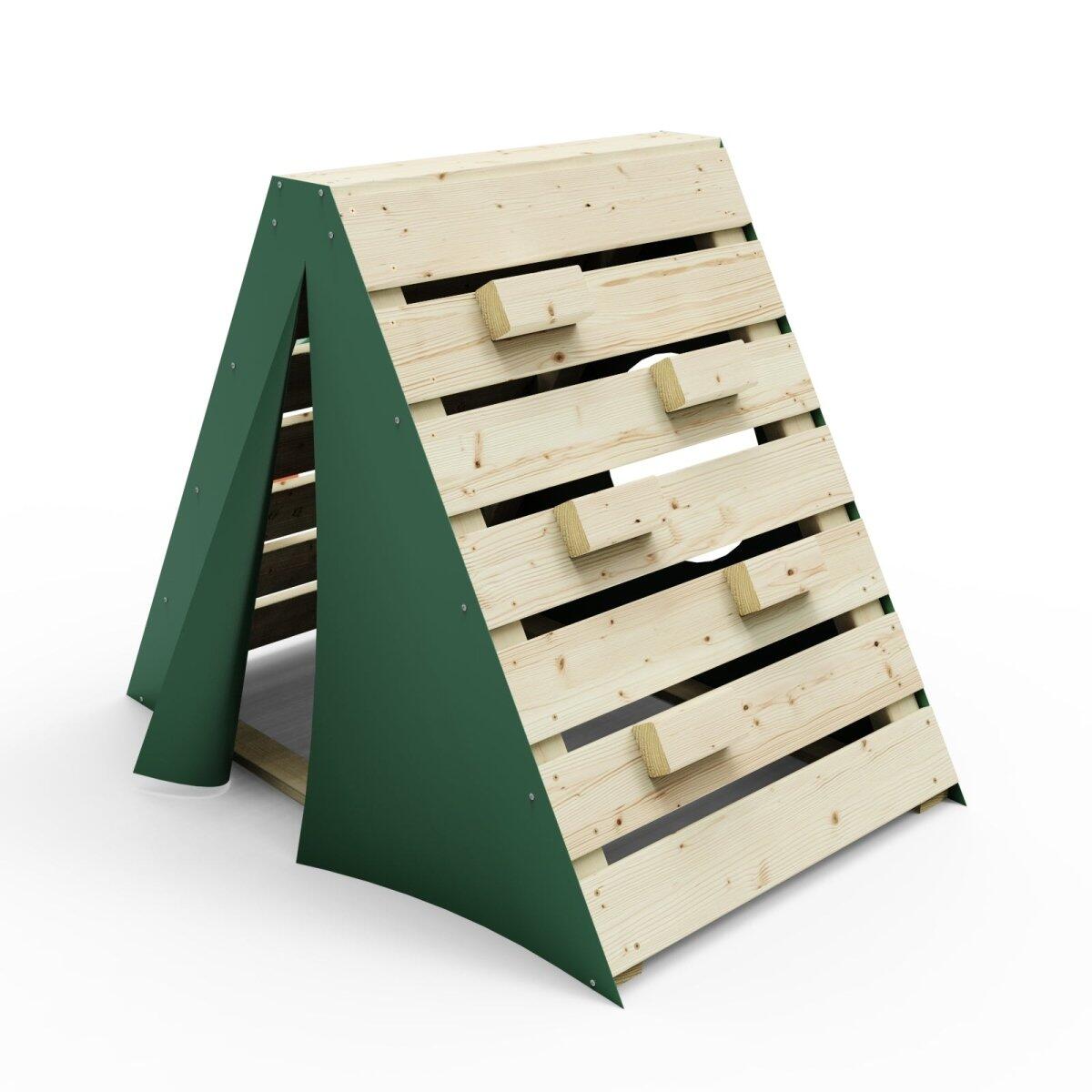 Rebo Mini Wooden Climbing Pyramid Adventure Playset - Green OUTDOORTOYS ...