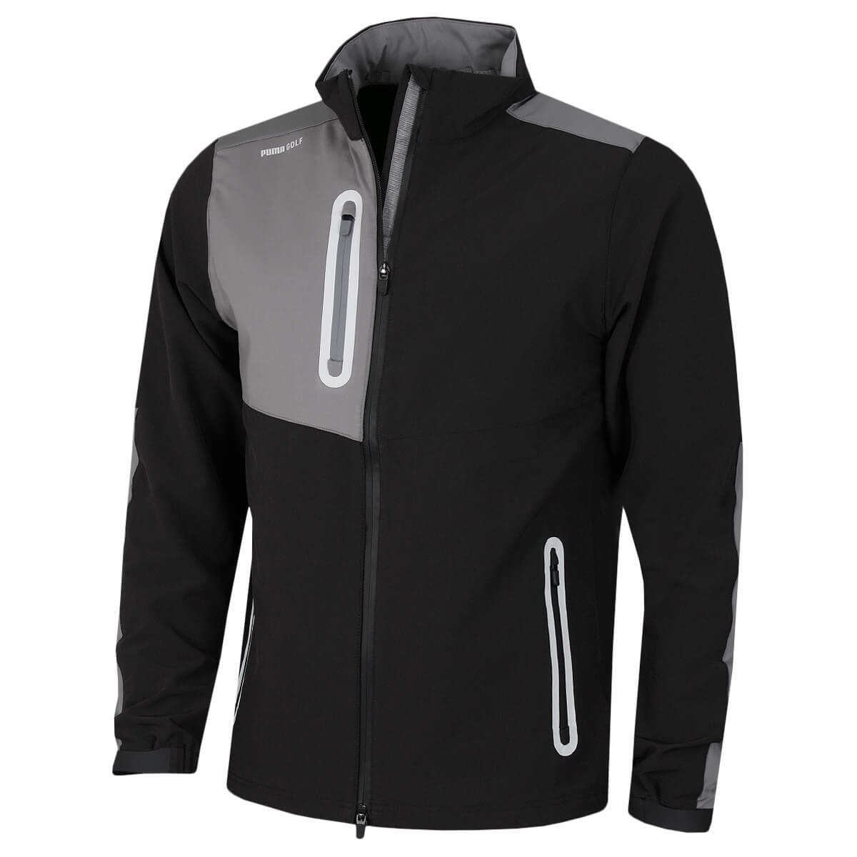 Puma Golf Mens Nordic DWR Jacket Jacket - Puma Black-Slate Sky - M ...