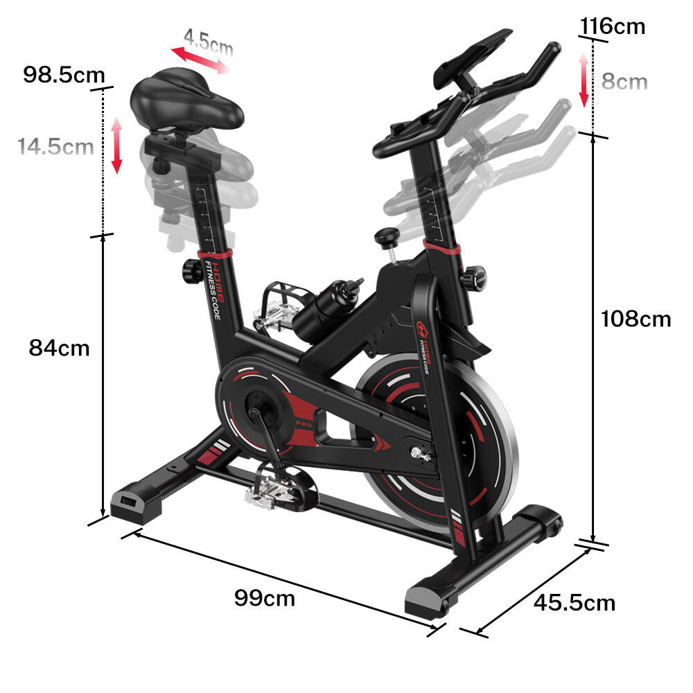 Stationary Exercise Bike with LCD Display & Adjustable Resistance(8kg ...