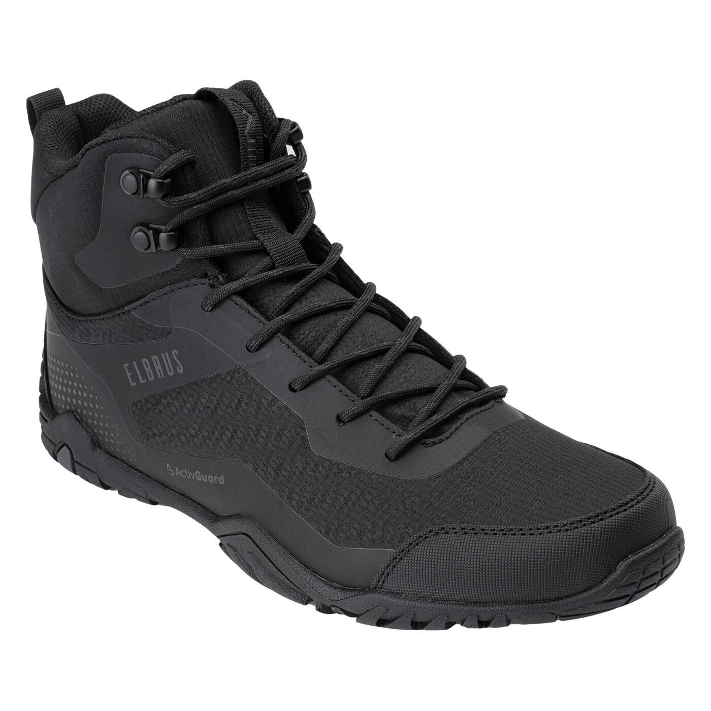 Mens Jefrey ActivGuard Mid Cut Hiking Boots (Black/Dark Grey) | Decathlon