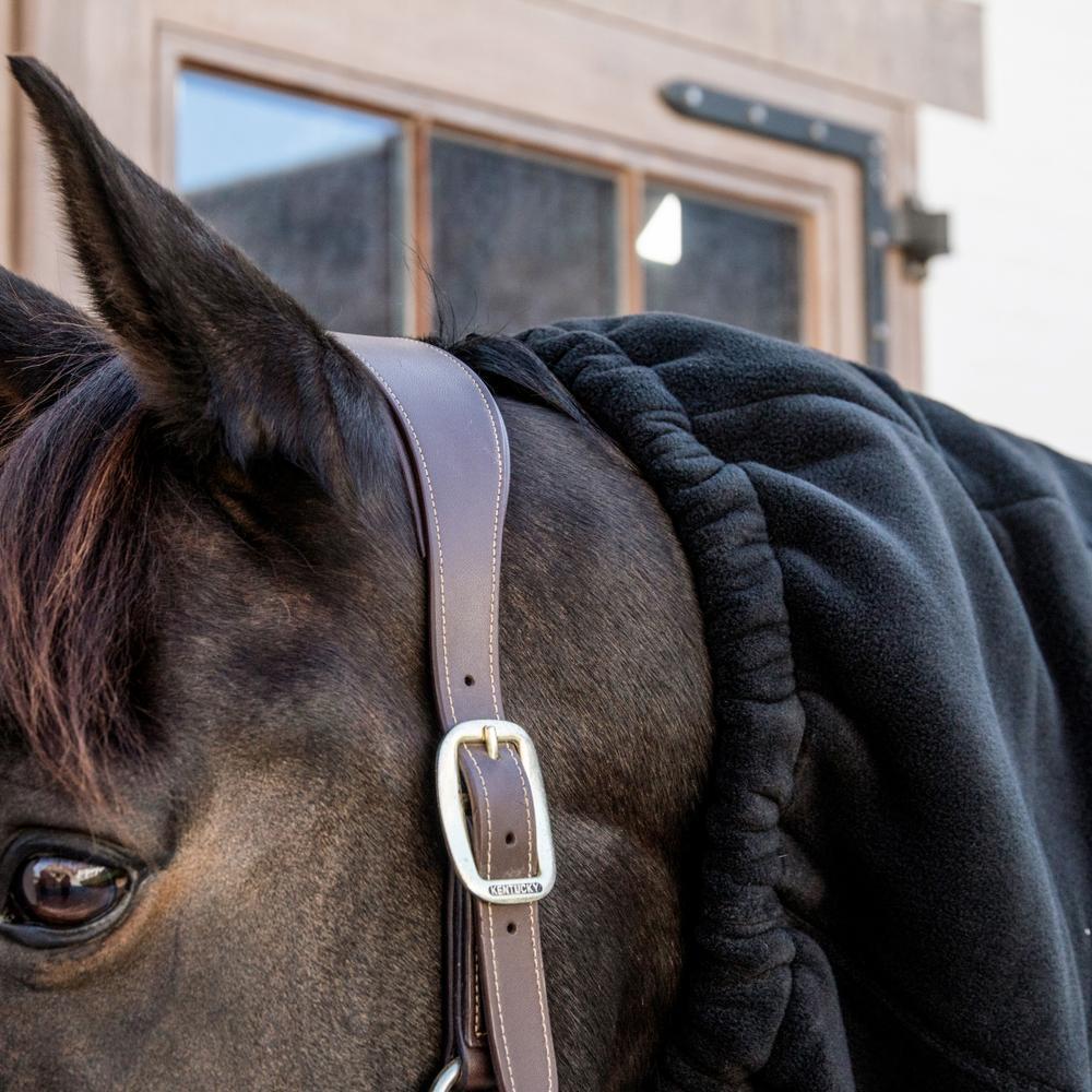 Heavy Fleece Horse scarf black, size pony KENTUCKY HORSEWEAR | Decathlon