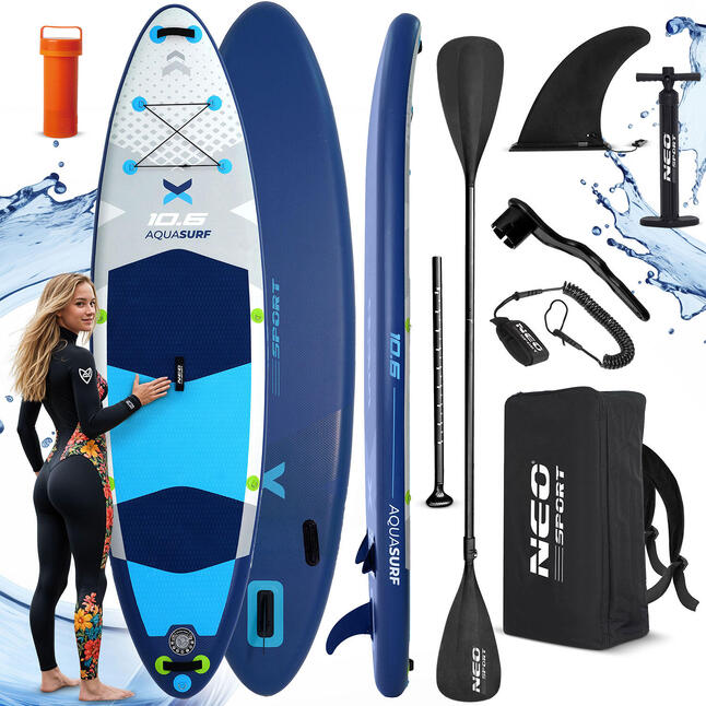 Deska SUP do pływania pompowana Stand Up Paddle Aquasurf 320cm Neo ...