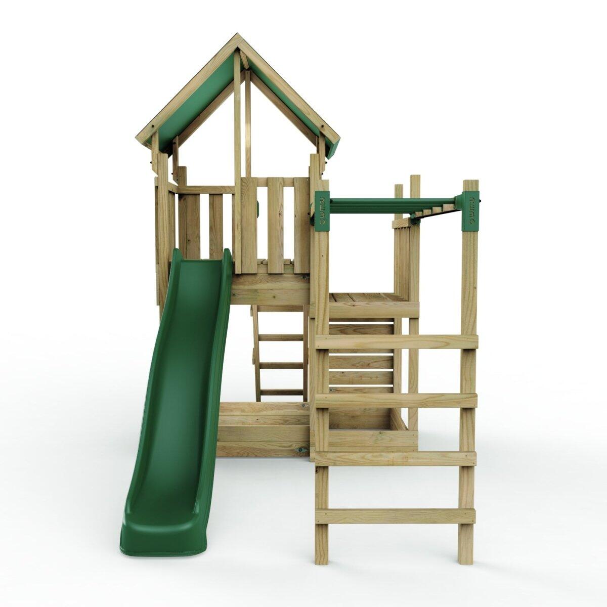 Rebo Modular Wooden Climbing Frame Adventure Playset - M3 plus Monkey ...