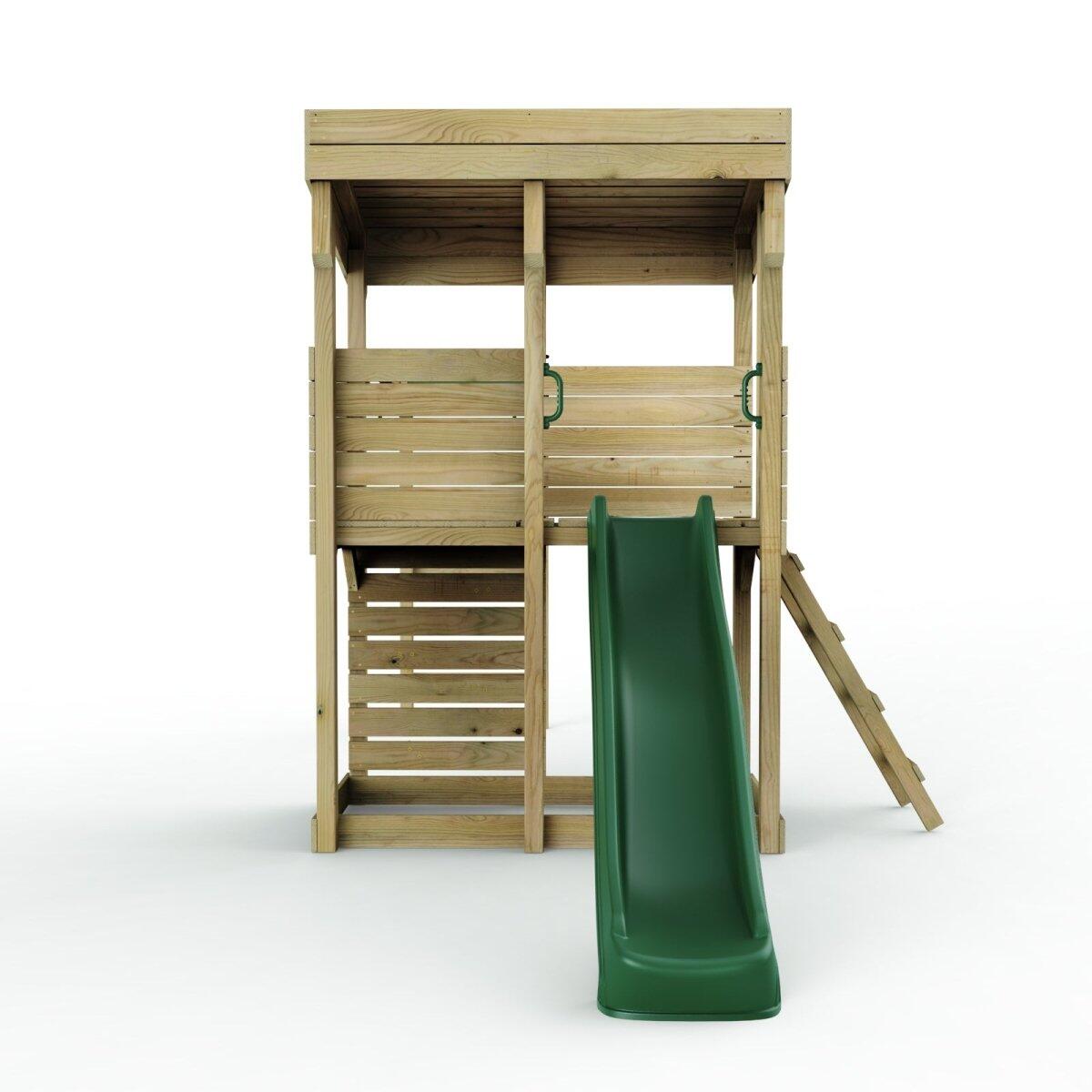 Rebo XL Lookout Tower Playhouse with Monkey Bars and Slide | Decathlon