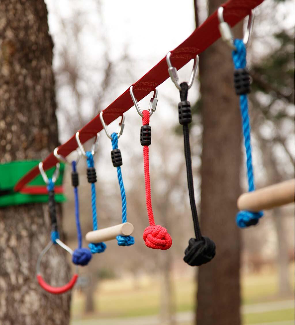 Rebo Ninja Line Garden Slackline Training Obstacle Course - 14FT Line ...