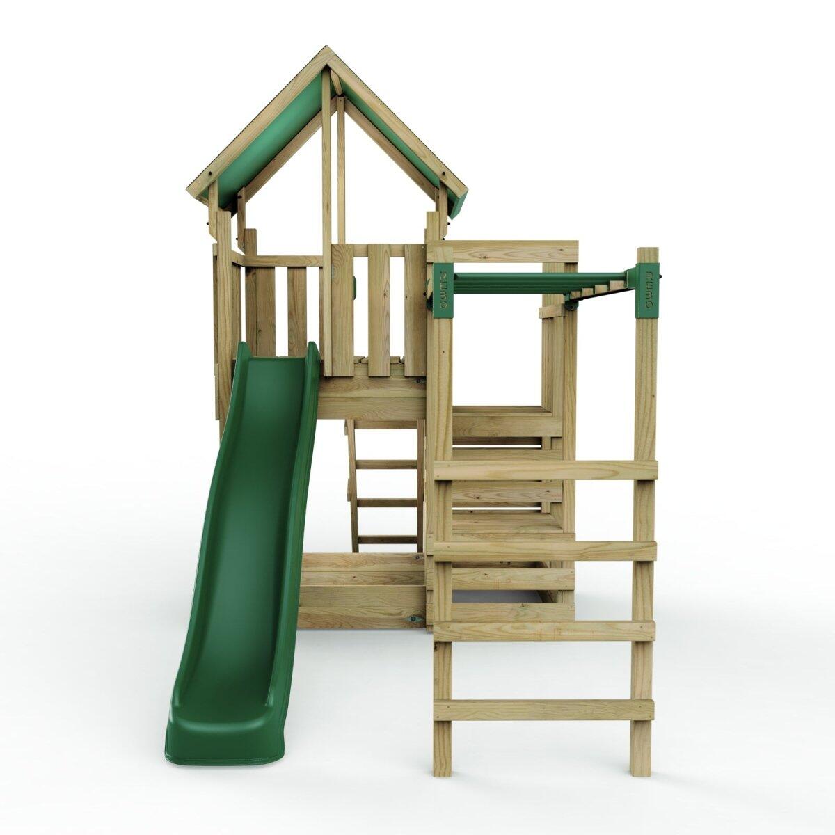 Rebo Modular Wooden Climbing Frame Adventure Playset - M11 Stepup ...