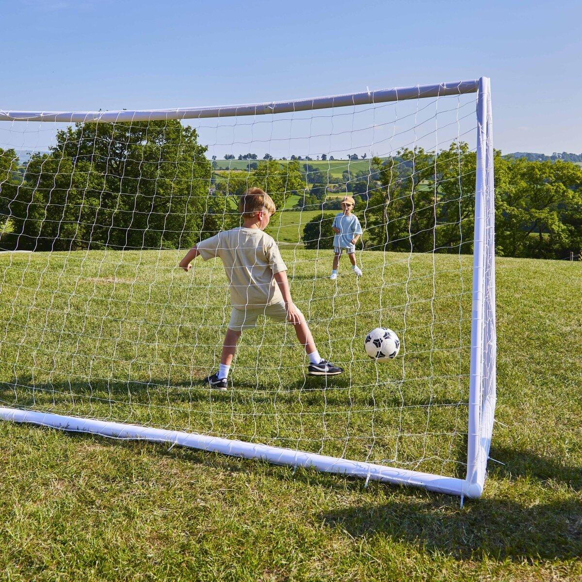 Rebo Portable PVC Locking Football Goal - 12 x 6FT | Decathlon
