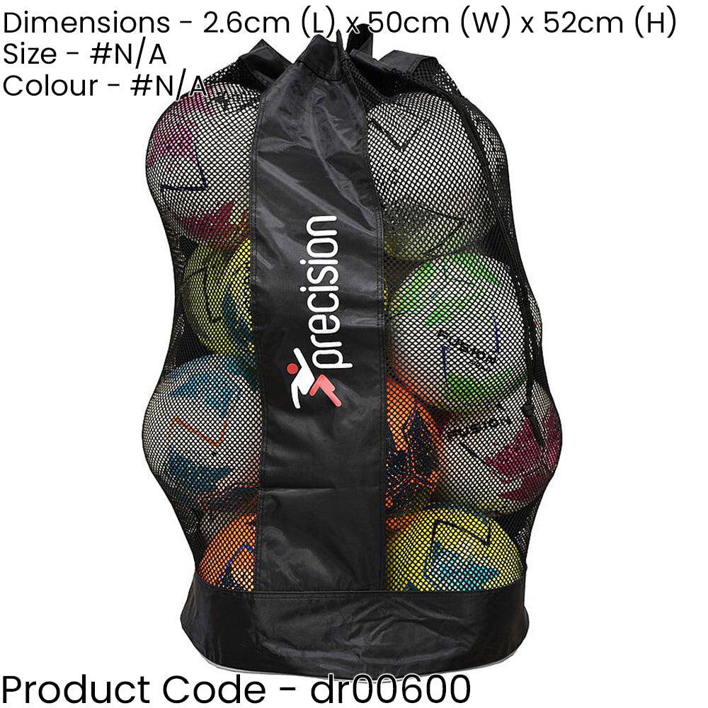 20 Ball Football Mesh Carry Sack Bag - Draw String Nylon - Holds 20x ...
