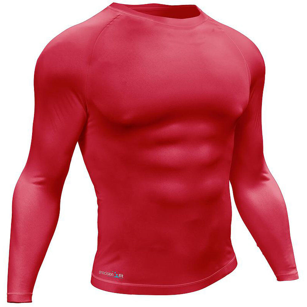 L - RED Junior Long Sleeve Baselayer Compression Shirt - Unisex ...