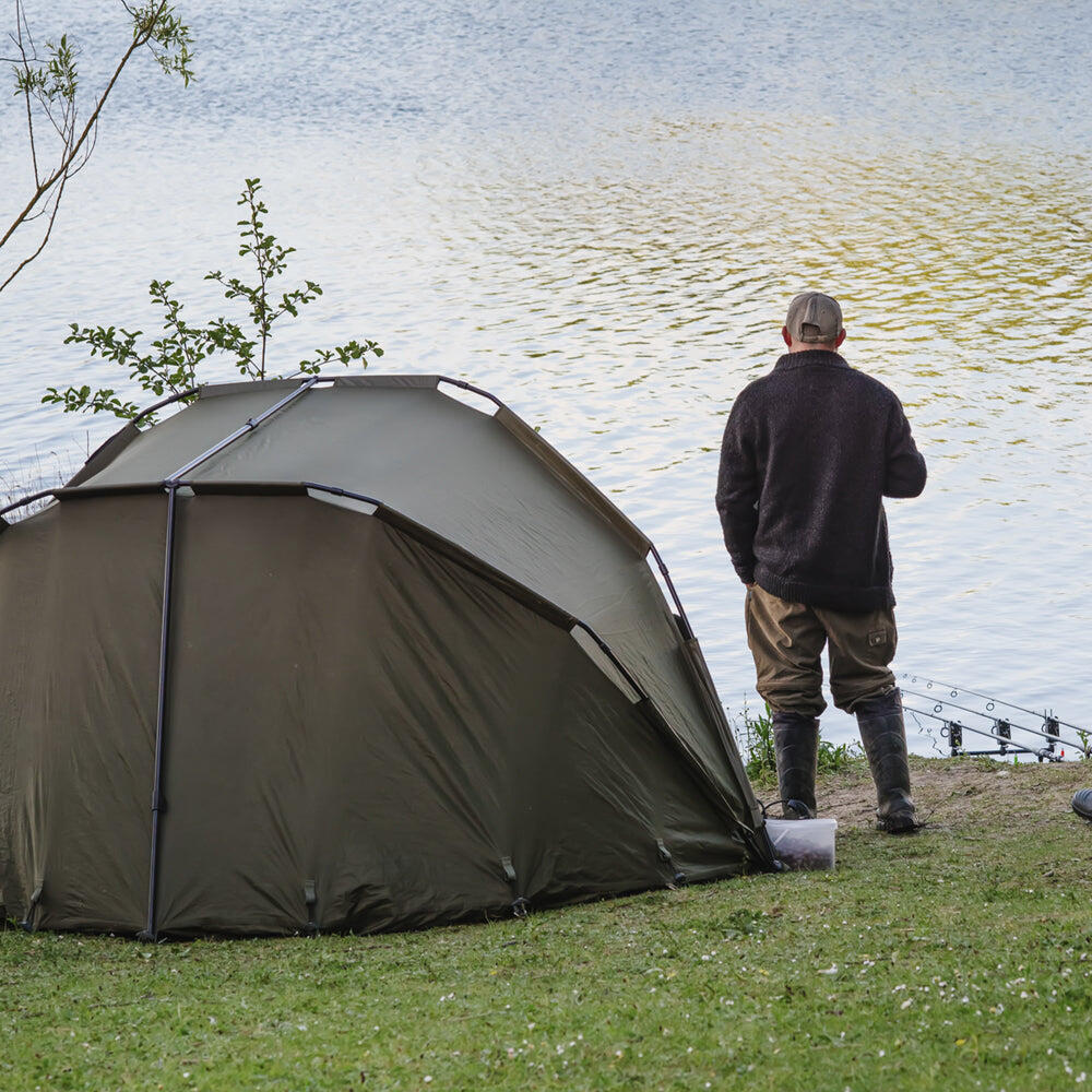 2 Man Carp Fishing Bivvy Tent - UV & Waterproof Outdoor Shelter Cover ...