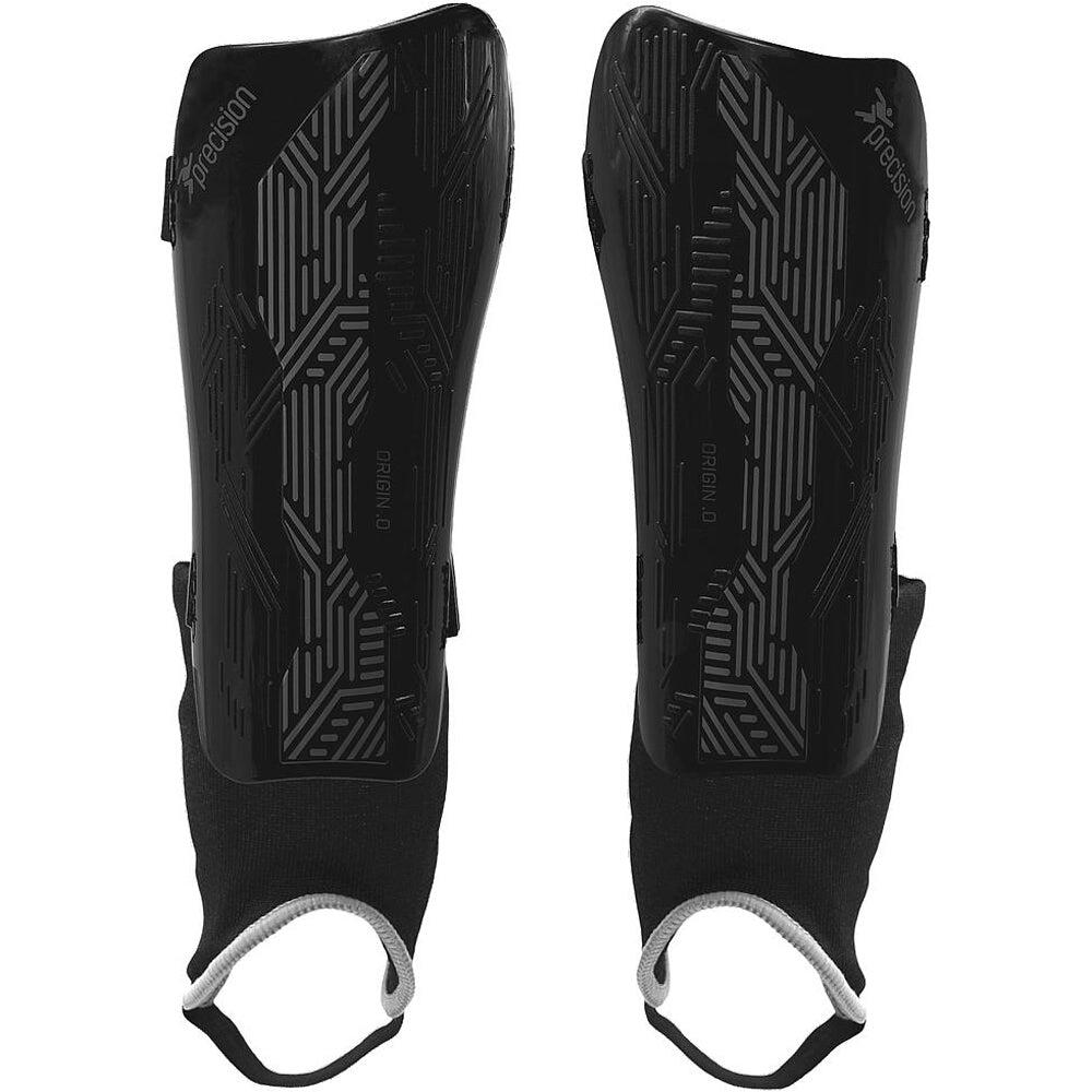 S - Football Shin Pads & Ankle Guards BLACK/BLACK High Impact Slip On ...