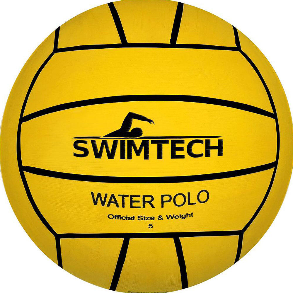 Size 4 Official Premium Rubber Water Polo Ball - Rough Wet Grip Yellow ...