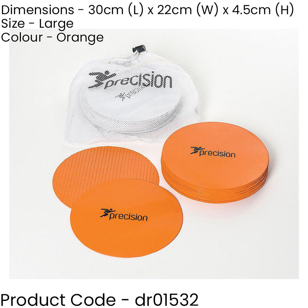 20 PACK 19.5cm ORANGE Flat Rubber Pitch Marker Discs - Ultra Slim ...