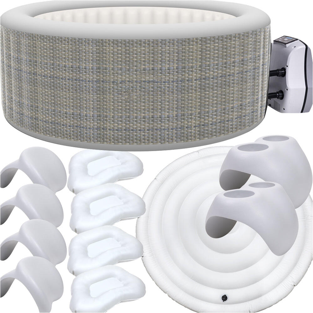 4-6 Person Inflatable Garden Hot Tub, Smart Pump & Accessories Set ...