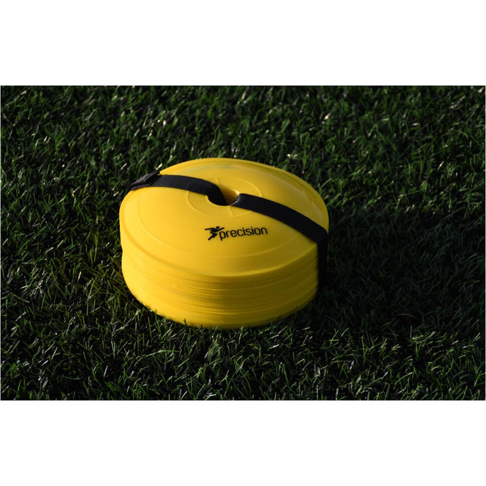 40x YELLOW Near Flat Sports Pitch Markers 8.5 Inch Round Slim Cones ...