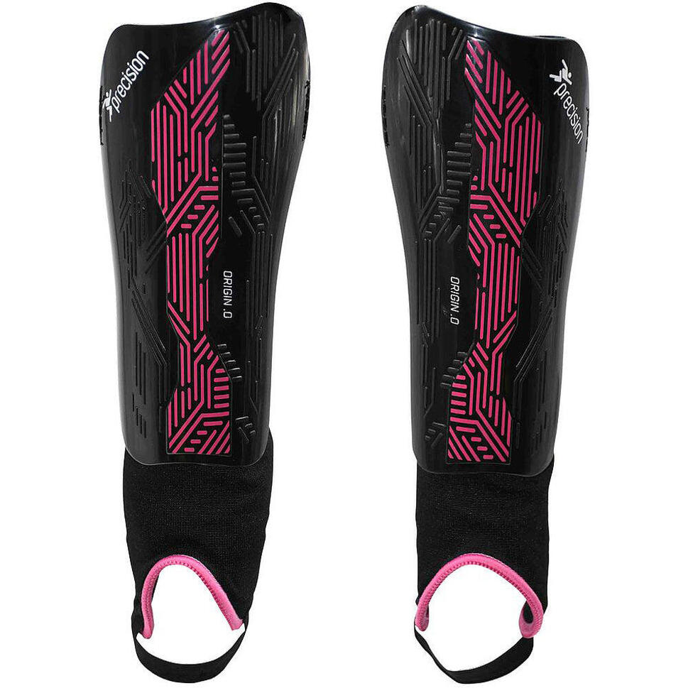 S - Football Shin Pads & Ankle Guards BLACK/PINK High Impact Slip On ...